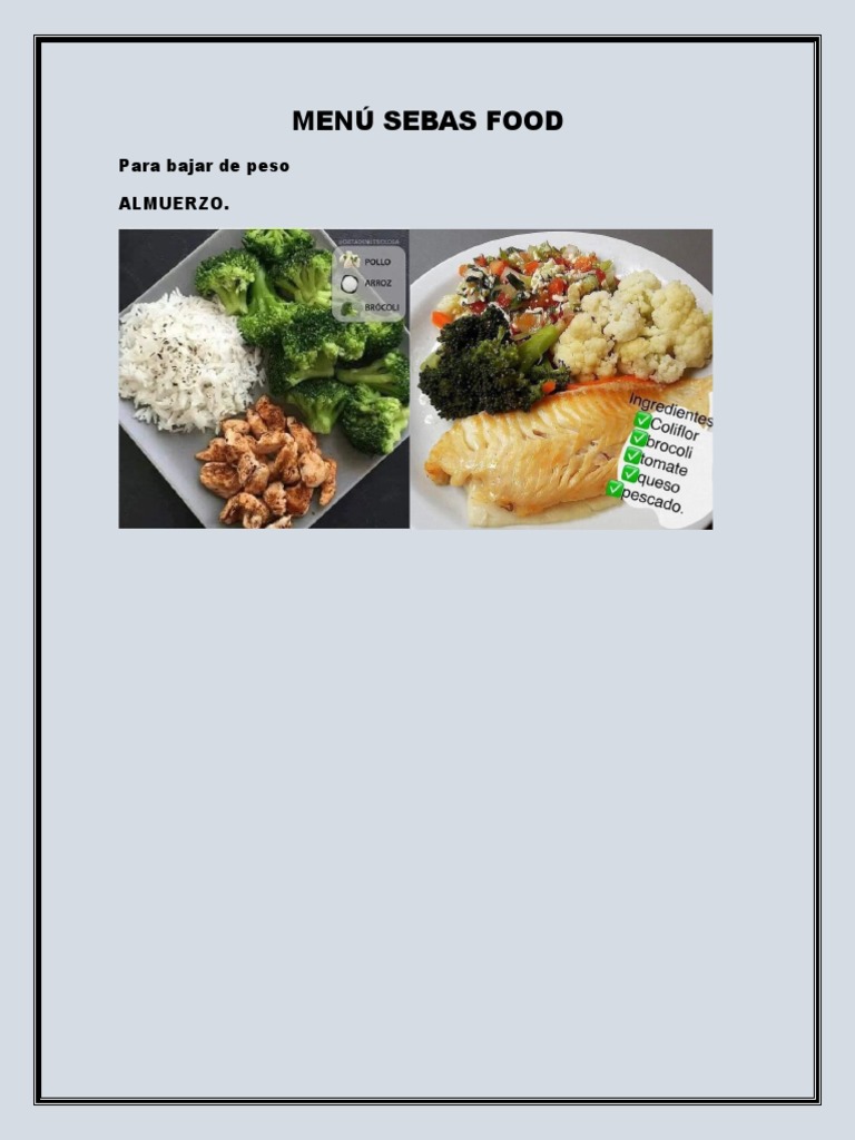 Menú Sebas Food | PDF | Cocina, comidas y vino