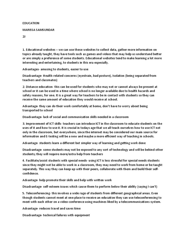 Uses Of Ict In Education Pdf Educational Technology Schools