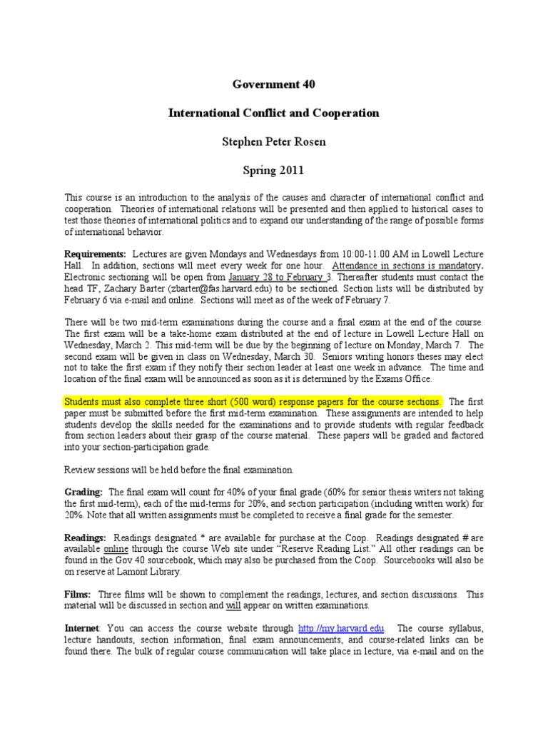 Analyzing International Conflict and Cooperation: An Introduction to ...