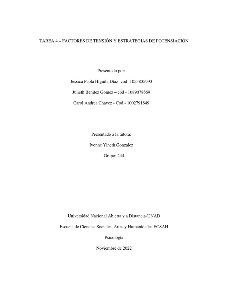Tarea 4 Factores de Tensión y Estrategias Te Potenciación | PDF ... Tarea 4 Factores de Tensión y Estrategias Te Potenciación | PDF ...