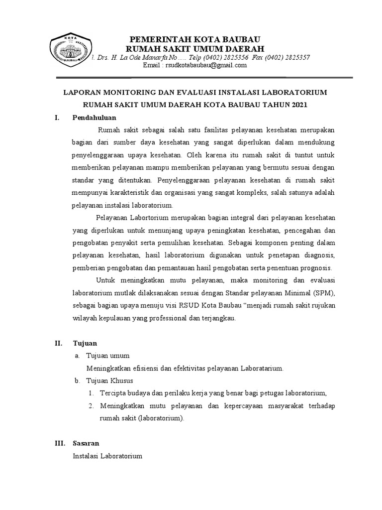 Laporan Monev Laboratorium 2 | PDF
