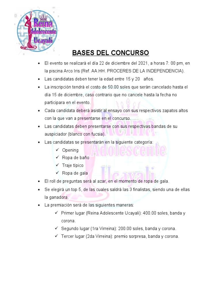 Bases de Concurso | PDF Bases de Concurso | PDF