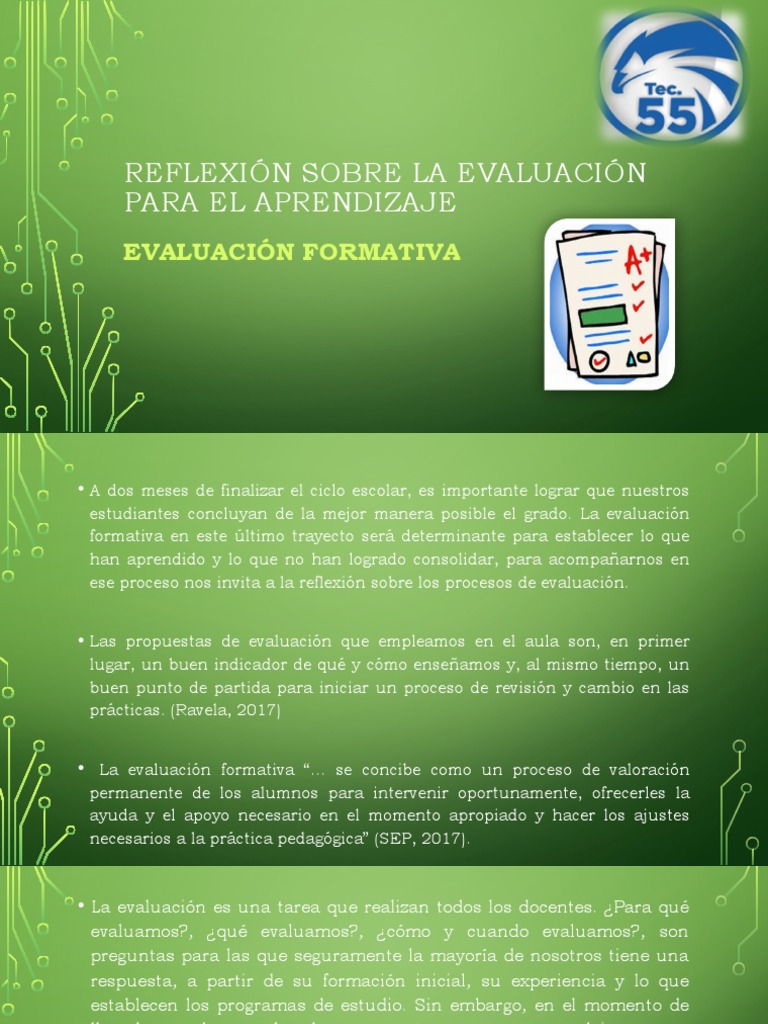 Evaluacion Formativa | PDF | Evaluación | Aprendizaje