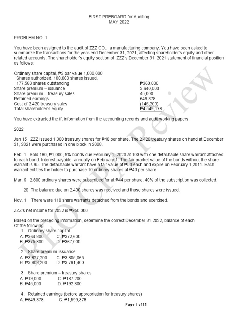 Audit Working Papers Summary | PDF | Audit | Financial Audit
