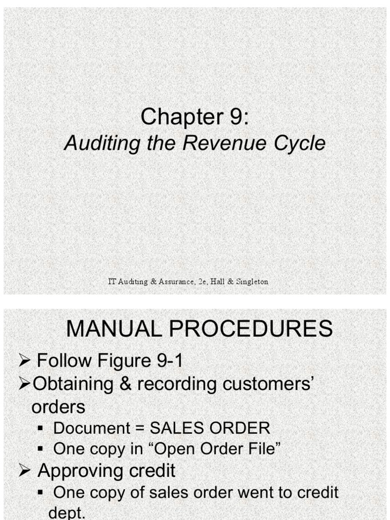 Chapter 9 - Auditing of Revenue Cycle Compatibility Mode | PDF | Receipt | Invoice