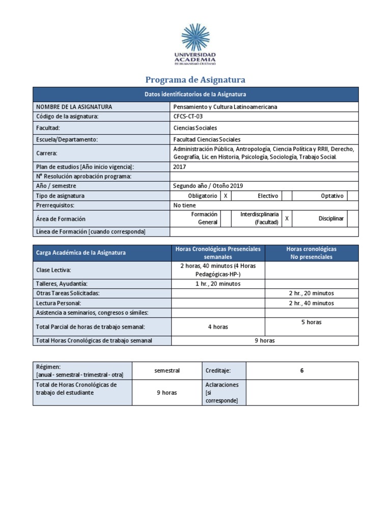 Programa 1 | PDF | America latina | Género
