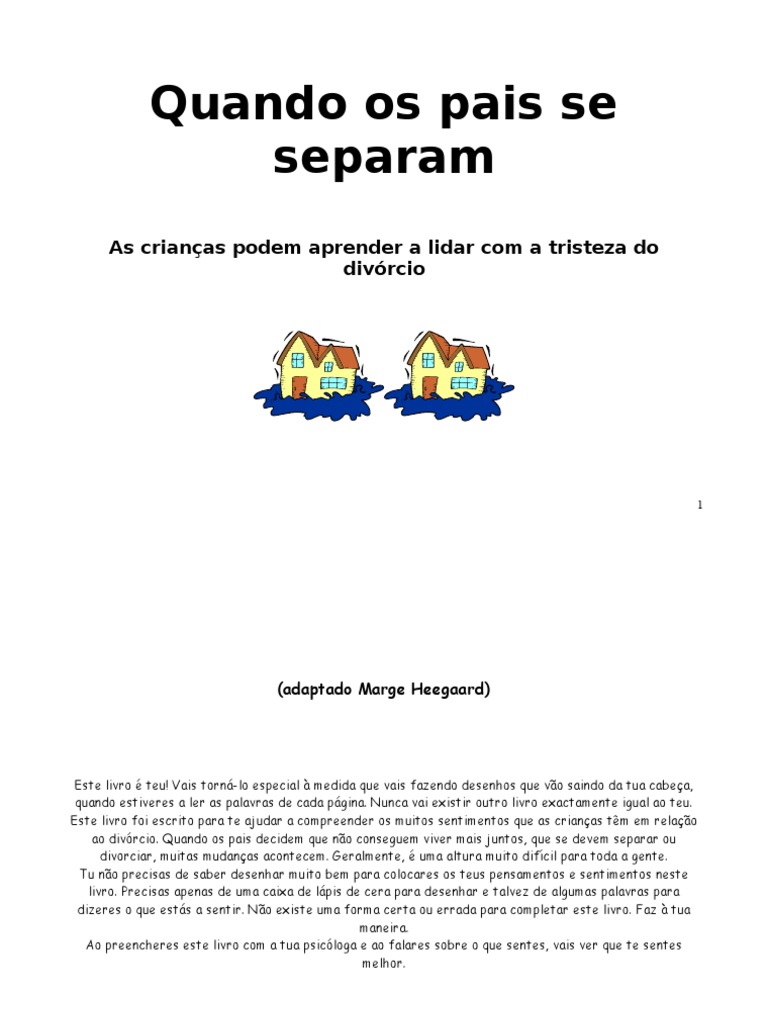 Quando Os Pais Se Separam Pdf Amor Divórcio