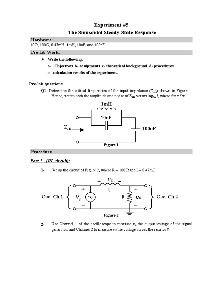 Celec Exp#5 | PDF | Electrical Impedance | Analog Circuits