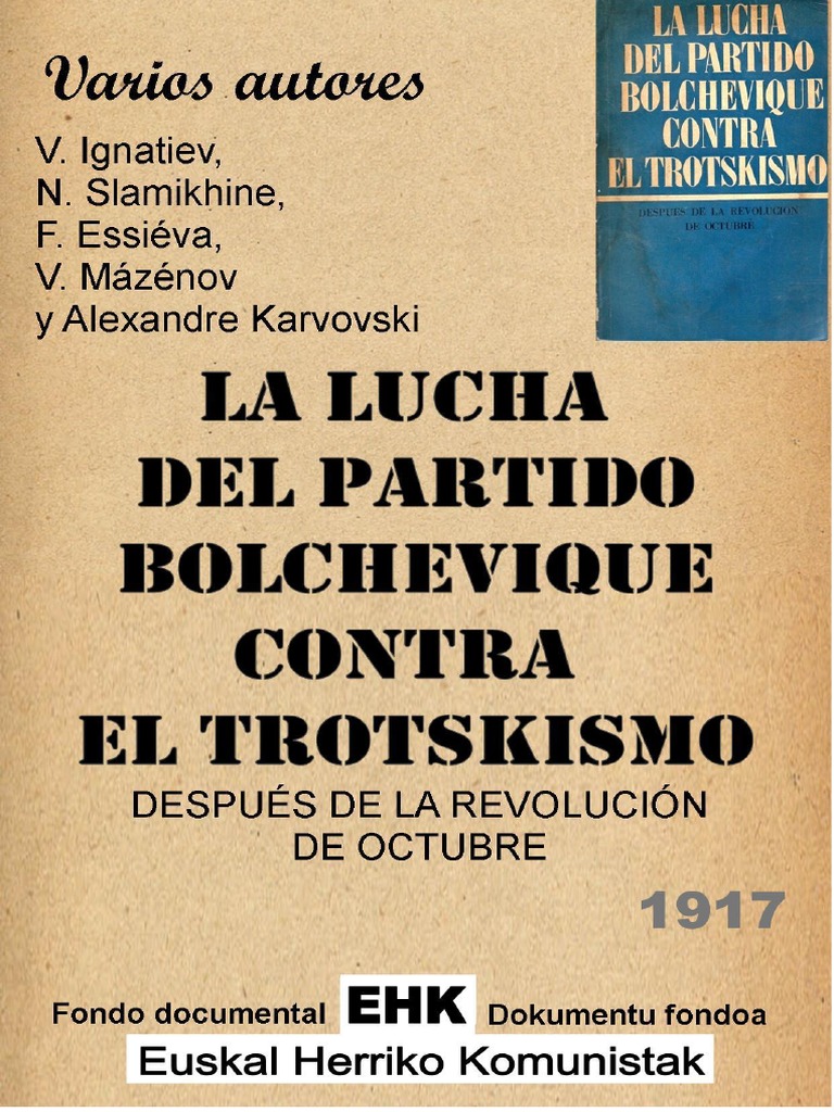 La_Lucha_del_Partido_Bolchevique_contra_el_trotskismo-K | PDF ...