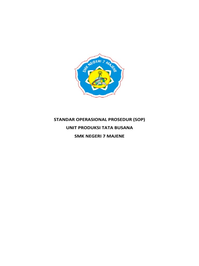 SOP Unit Produksi Tata Busana SMK 7 | PDF | Karier & Perkembangan | Bisnis