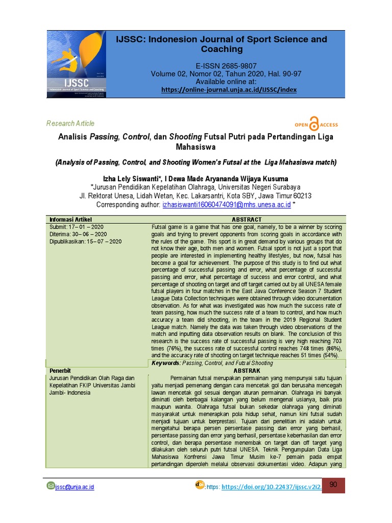 Futsal Passing | PDF | Educational Institutions | Universities And Colleges