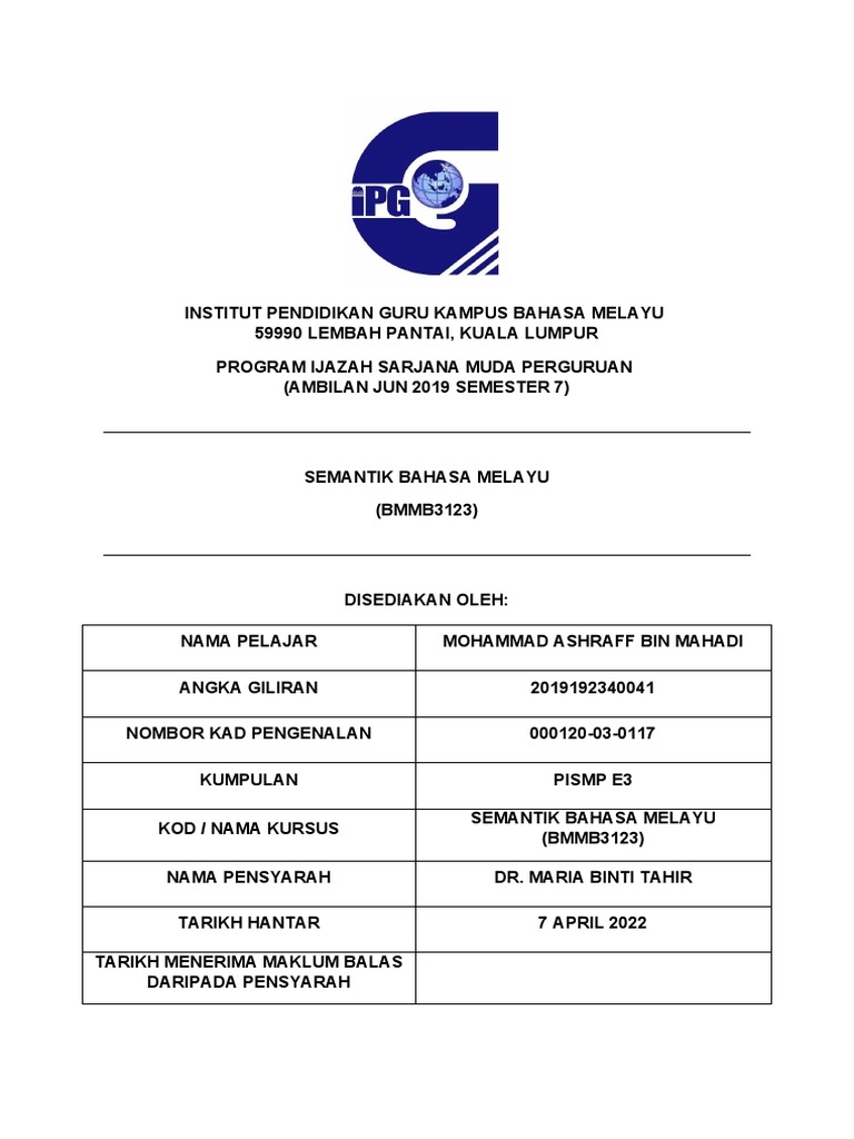 Mohammad Ashraff Bin Mahadi - E3 - Analisis Peribahasa | PDF