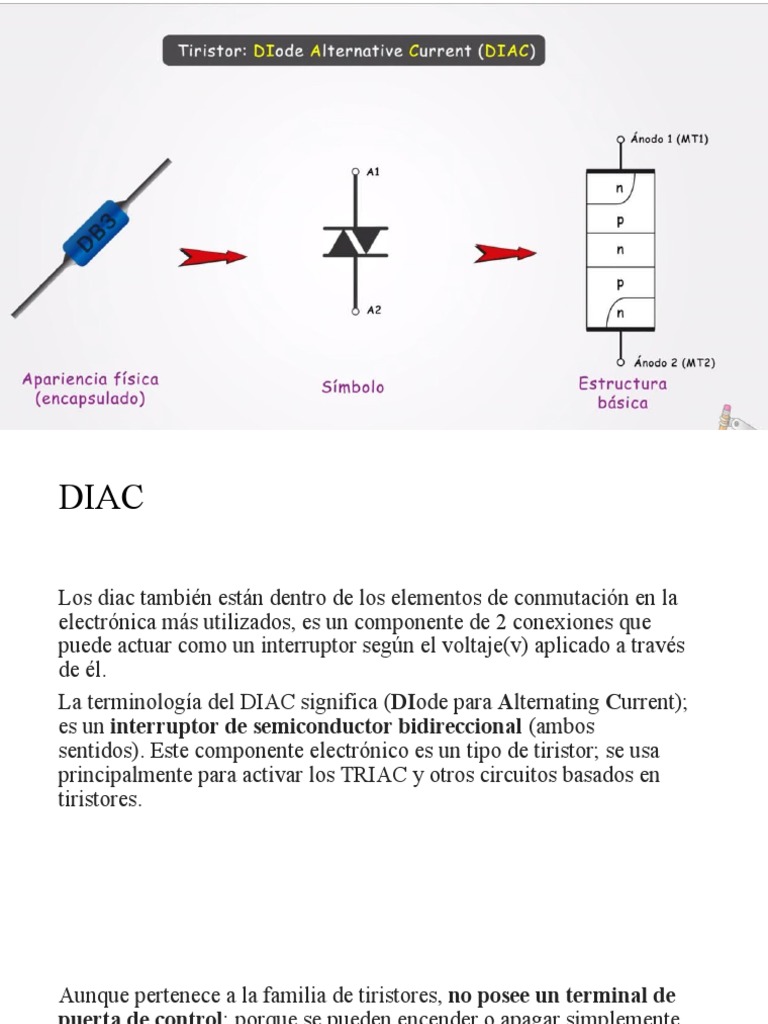 Introducción al DIAC en Electrónica | PDF | Semiconductores | Electromagnetismo
