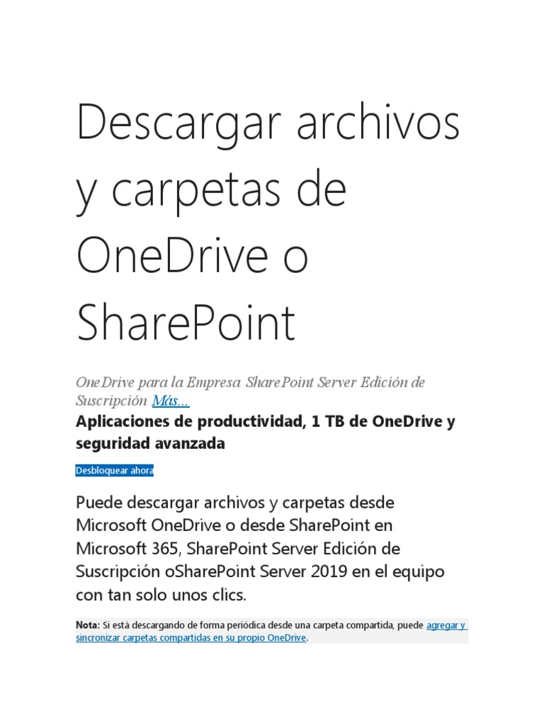 Descargar Archivos y Carpetas de OneDrive o SharePoint | PDF | Archivo ... Descargar Archivos y Carpetas de OneDrive o SharePoint | PDF | Archivo ...