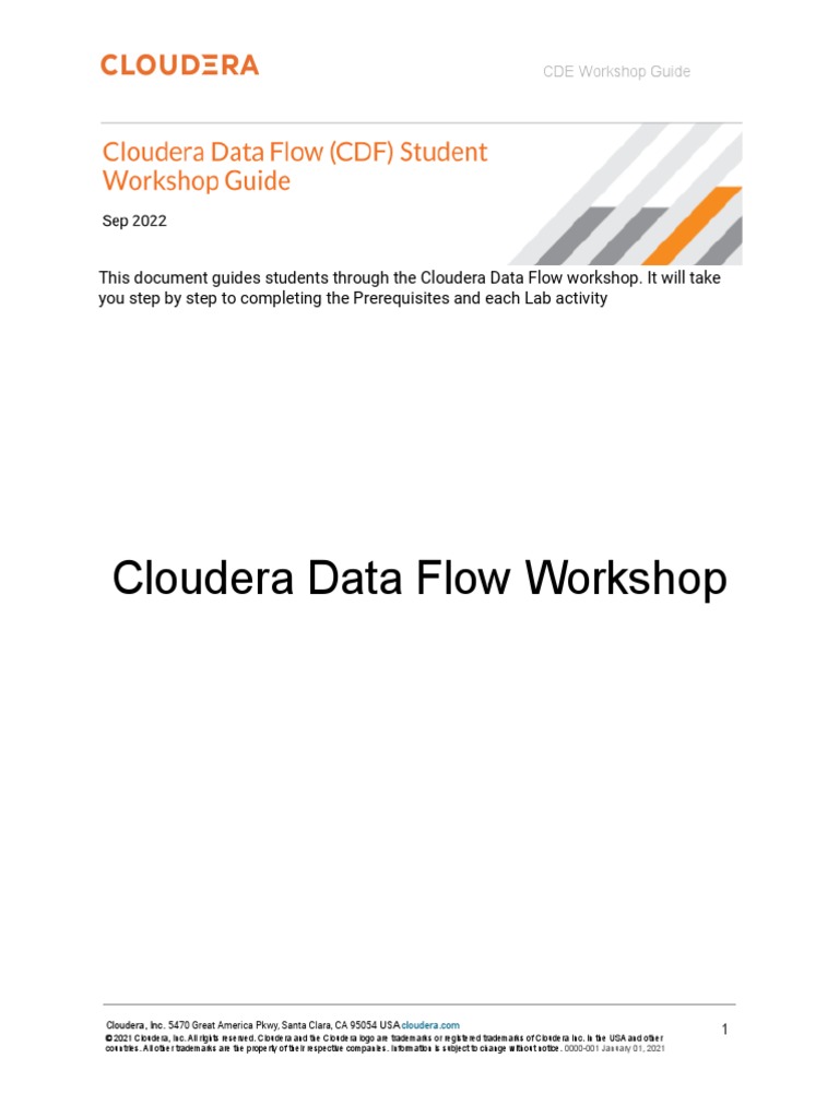 Student Guide - Cloudera Data Flow Workshop - CDF - PC | PDF | Trademark | Parameter (Computer ...