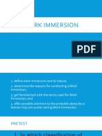 Work Immersion-Module 1 | PDF | Curriculum | Learning