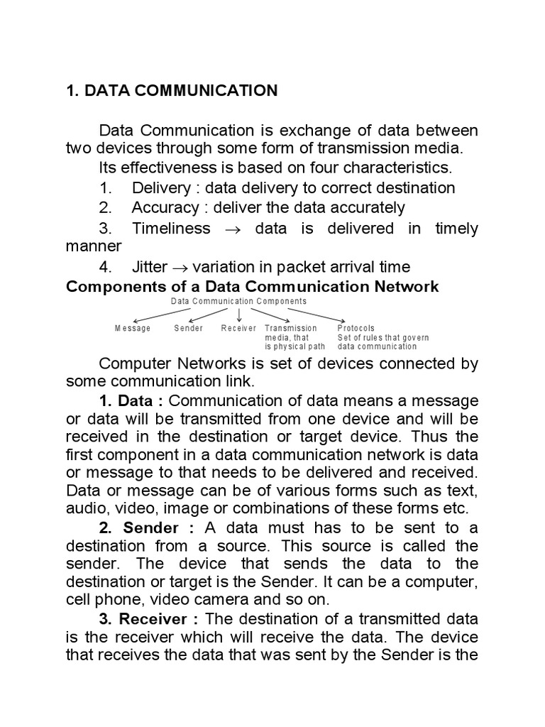 Computer Network Notes | PDF | Multiplexing | Modulation