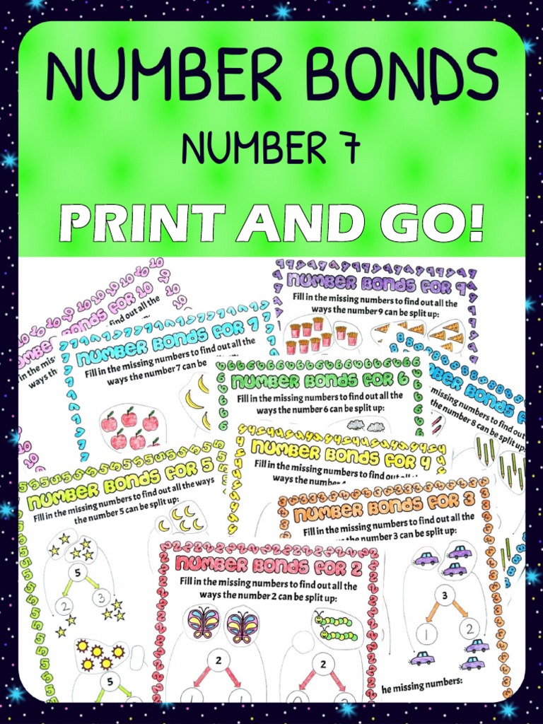 Number Bonds to 7 Worksheets | PDF