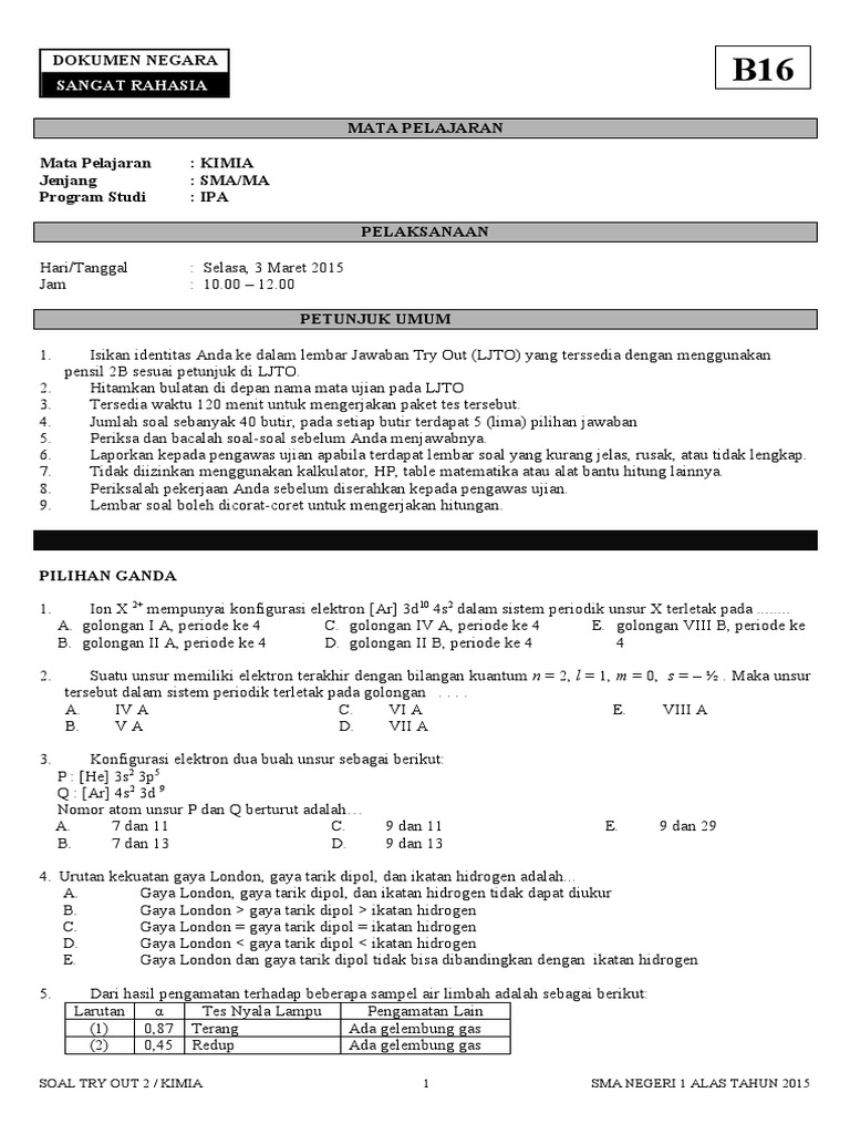 Kimia Paket B14 | PDF