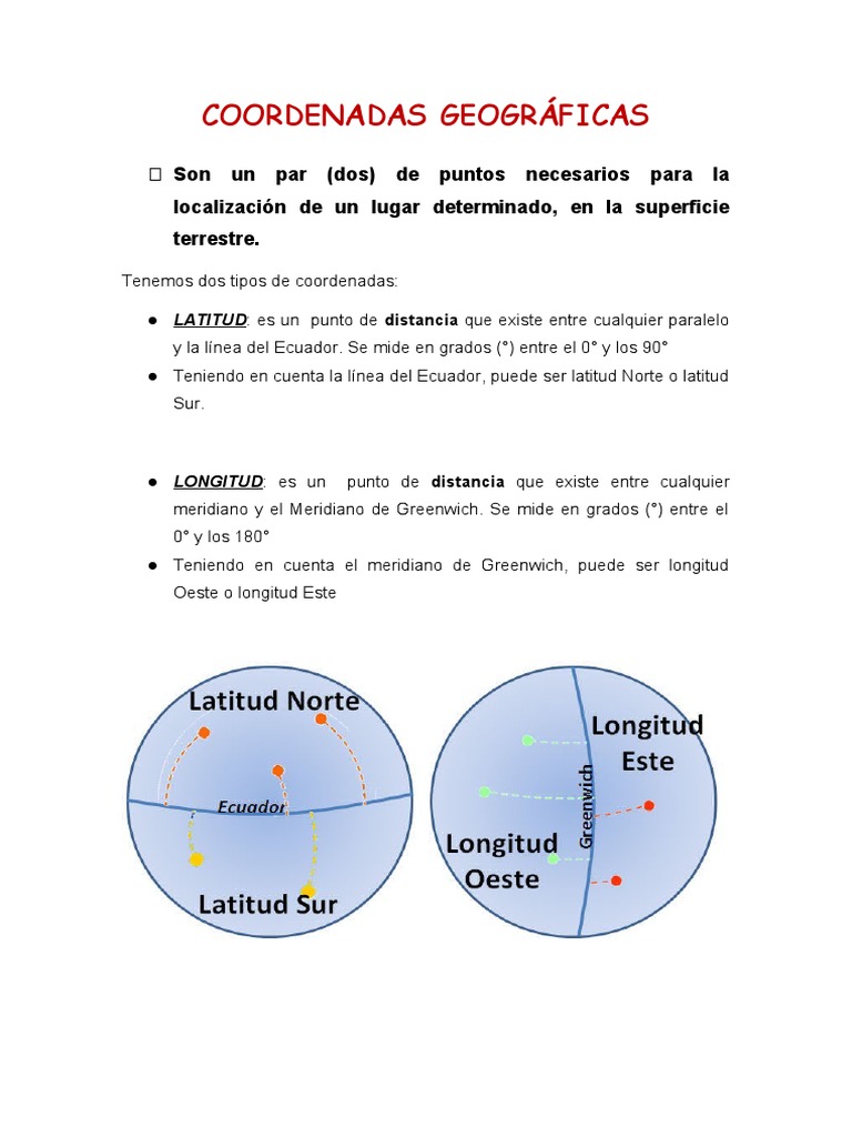 Coordenadas Geograficas | PDF