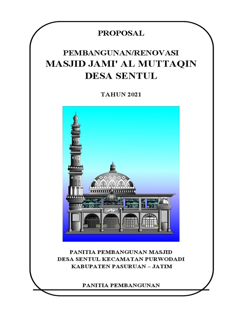Proposal Pembangunan Masjid Almuttaqin | PDF