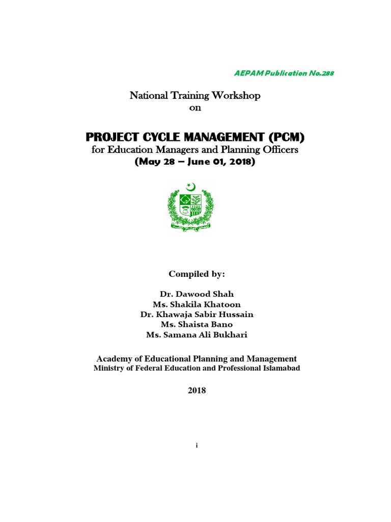 PCM Workshop for Education Managers | PDF | Evaluation | Project Management