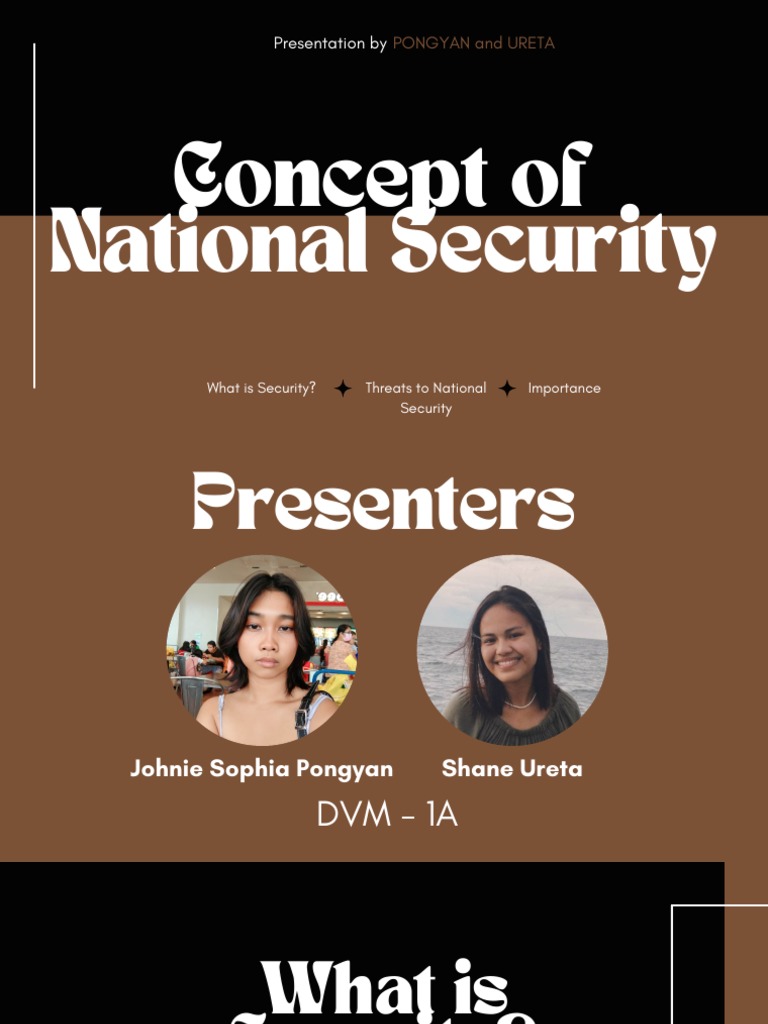 Concept of National Security (NSTP 1 - CWTS) | PDF | National Security ...