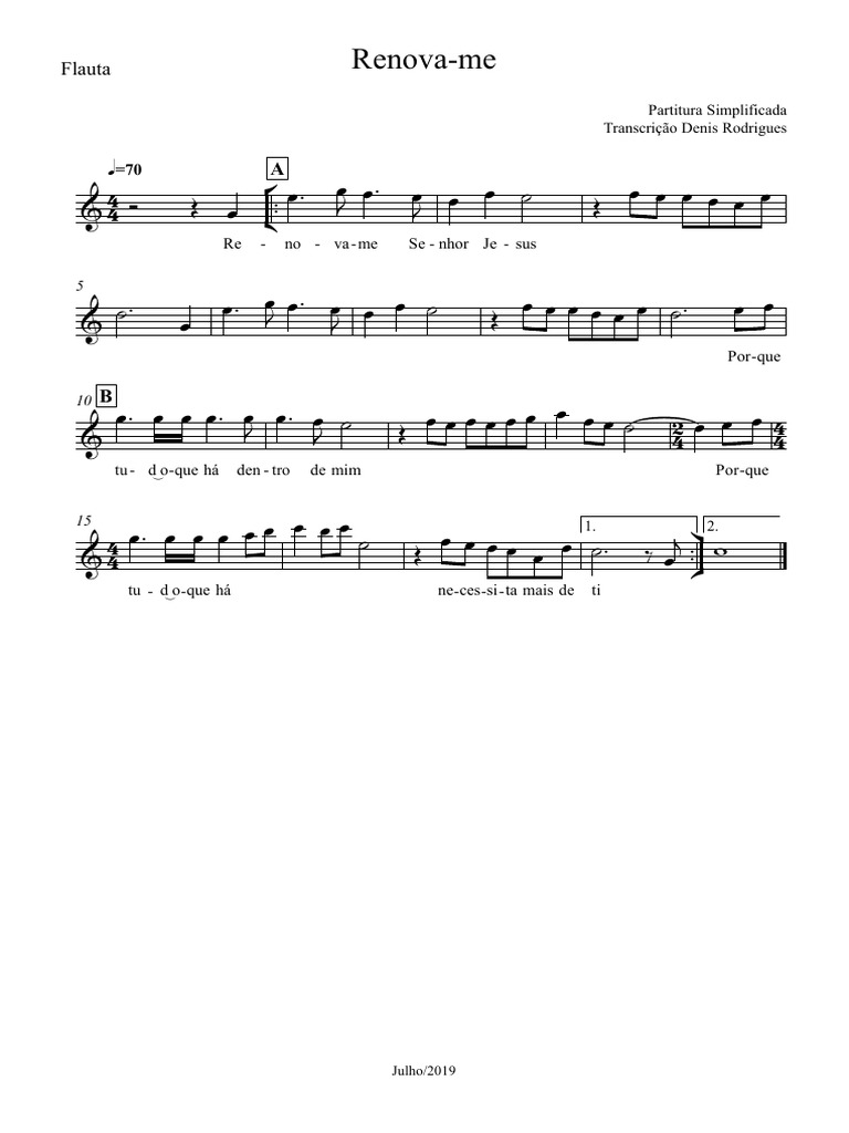 Renova-Me - Flauta | PDF