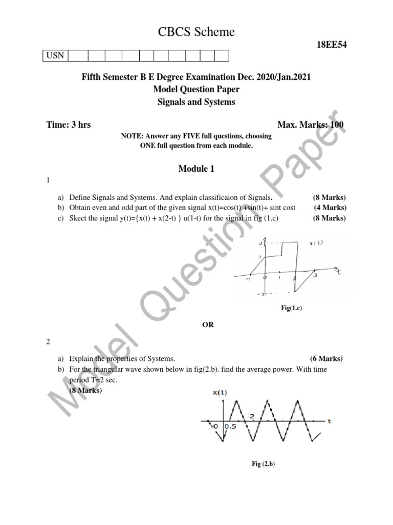18EE54 | PDF | Fourier Transform | Fourier Analysis