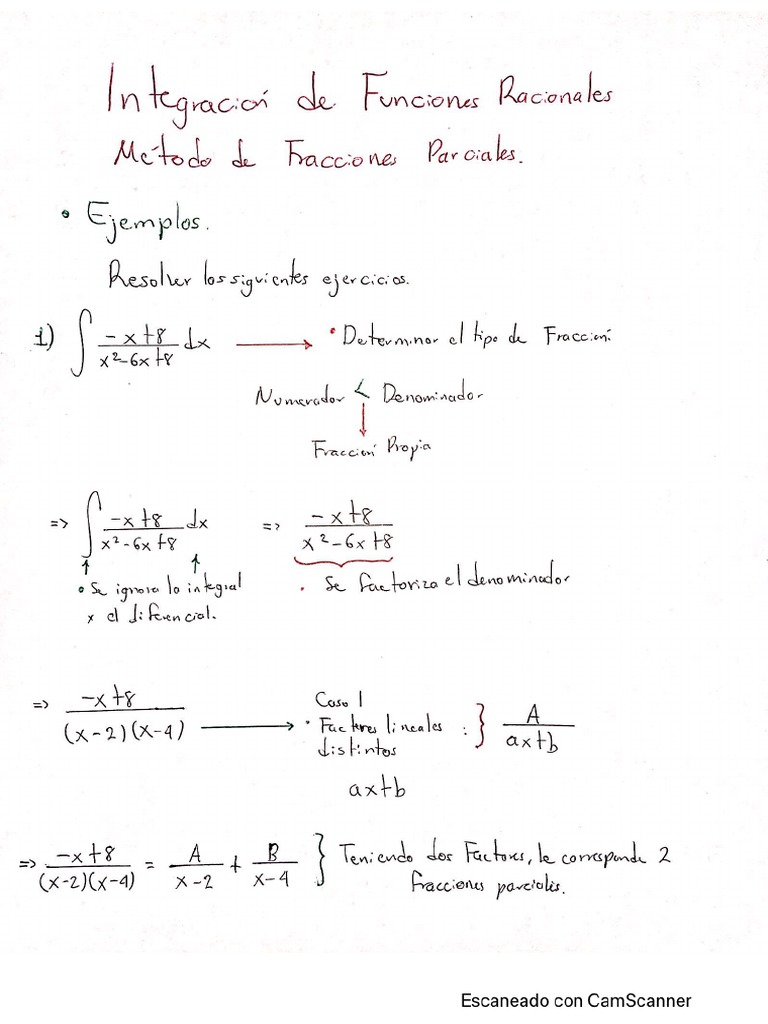 Integrales de Funciones Racionales | PDF