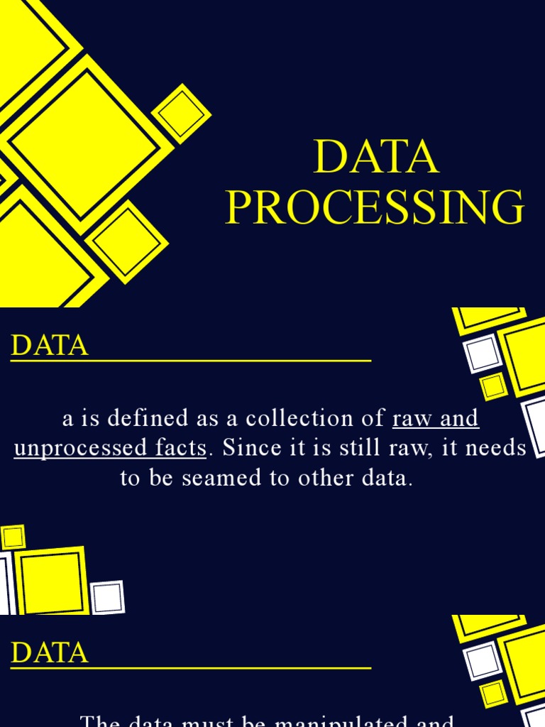 Data Processing | PDF | Input/Output | Data Data Processing | PDF | Input/Output | Data