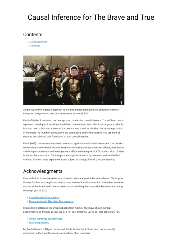 Causal Inference For The Brave and True - Causal Inference For The ...