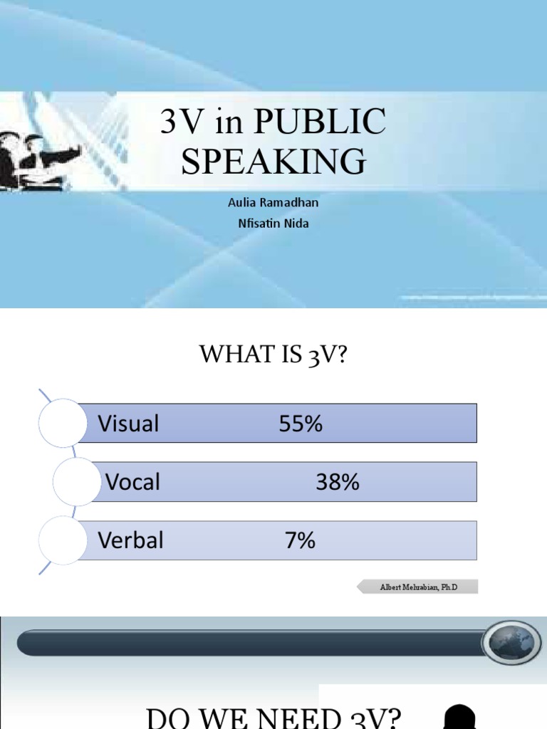 3V in PUBLIC SPEAKING | PDF | Self-Improvement