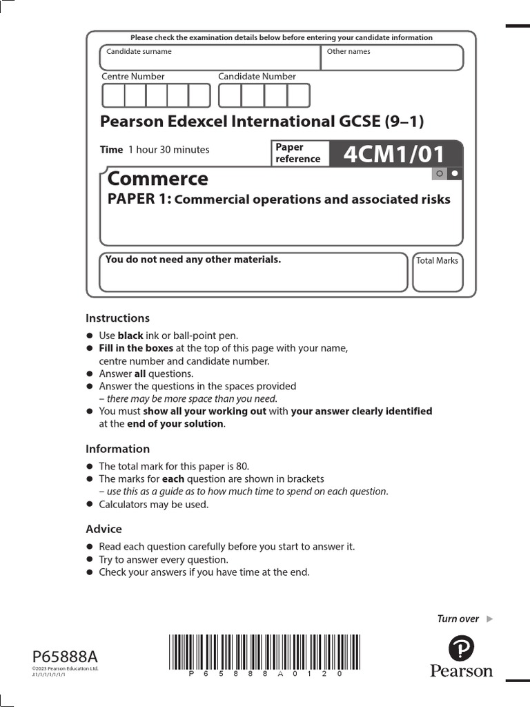 4cm1 01 Que 20230111 | PDF | Economies | Business