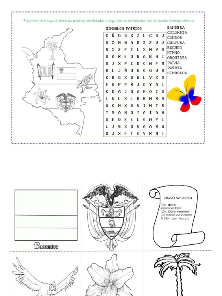 Simbolos y Sopa Letras Sociales | PDF