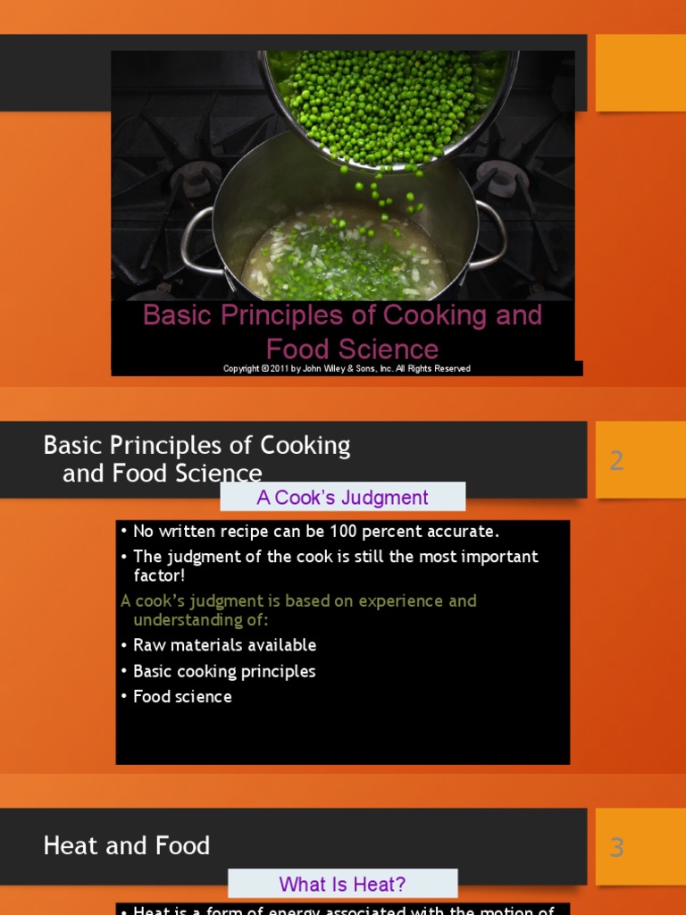 HE3 Lec 15 Basic Principles in Food and Heat | PDF | Foods | Cooking