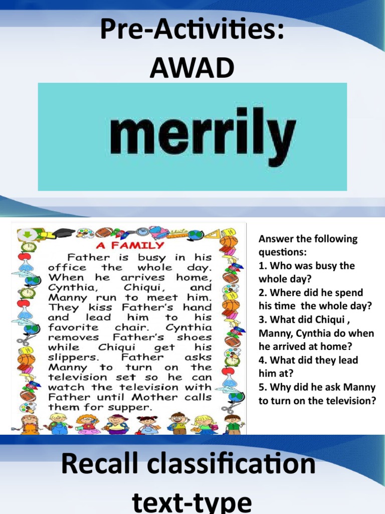 Pre-Activities: Awad | PDF