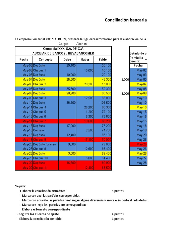Act. 5 Conciliacion Bancaria - Galvan - Sosa - Armando Fidel | PDF ...