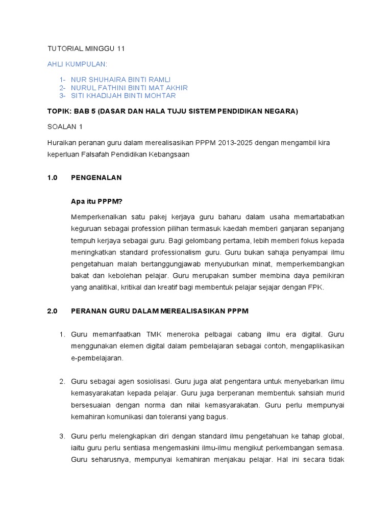 TUTORIAL MINGGU 11 Falsafah | PDF | Karier & Perkembangan
