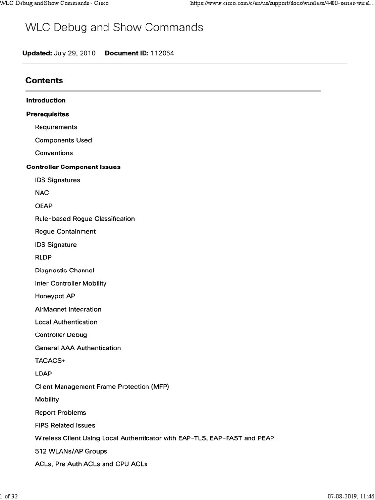 WLC Tshoot | PDF | Computing | Computer Networking