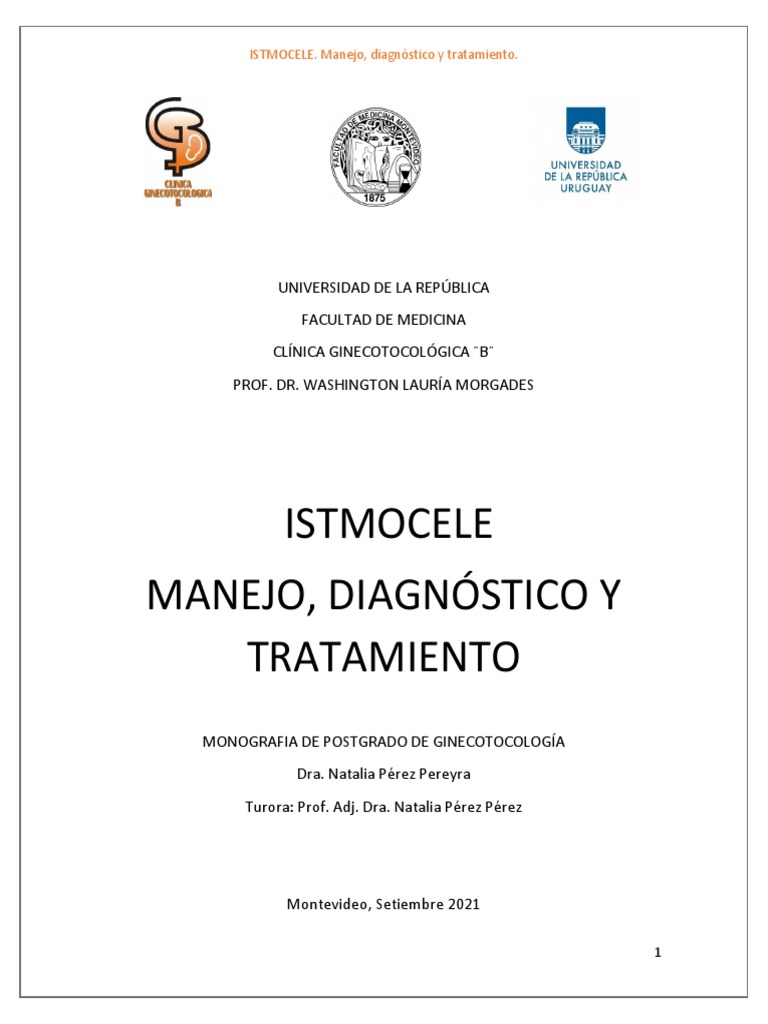 ISTMOCELE Dra. Natalia Pérez Pereyra | PDF | Control de la natalidad ...