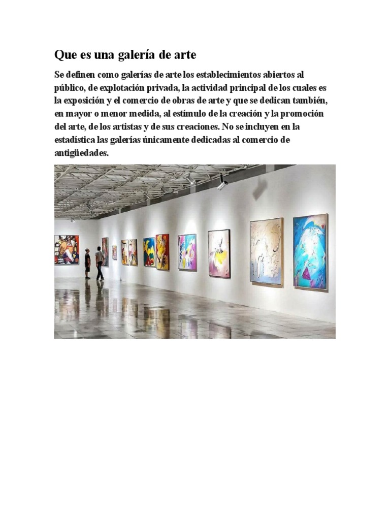 Que Es Una Galería de Arte | PDF