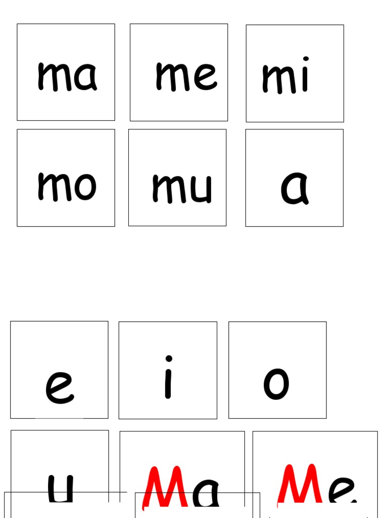 Silabas Ma, Me, Mi, Mo, Mu | PDF