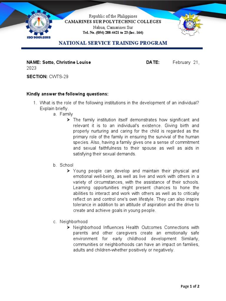 Activity 01-CWTS | PDF | Poverty | Poverty & Homelessness