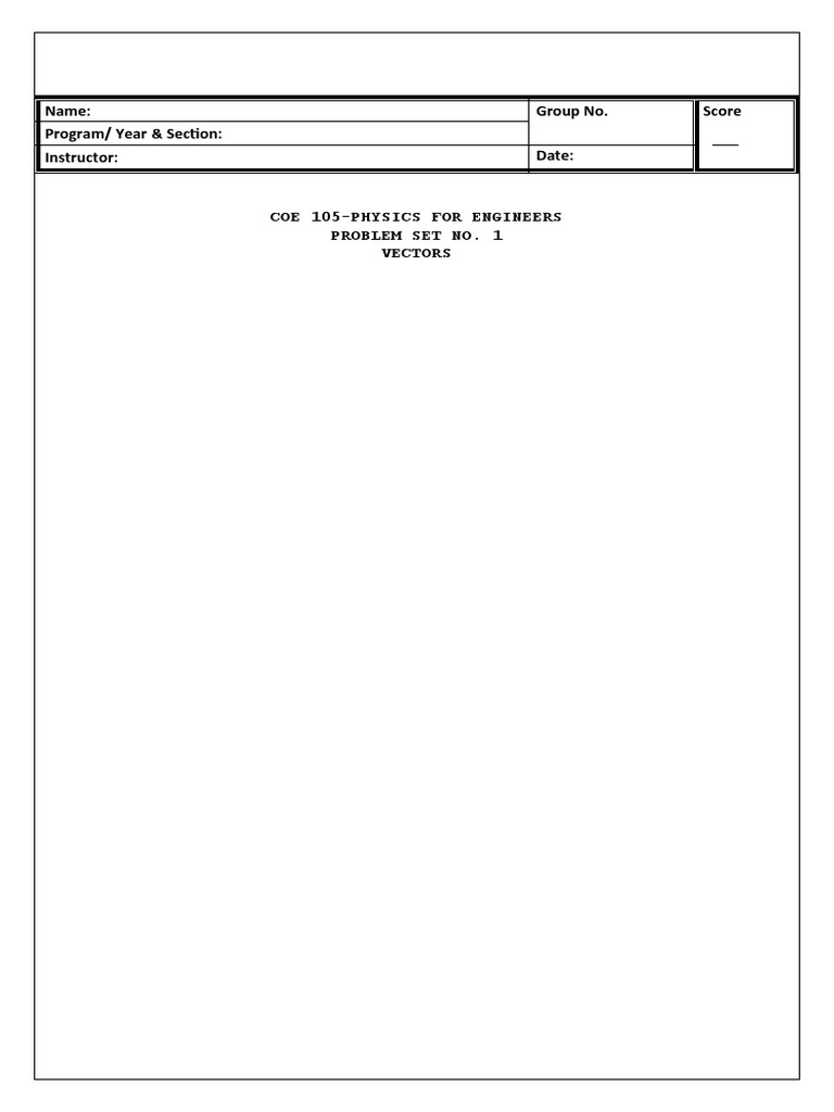 Problem Set Template | PDF