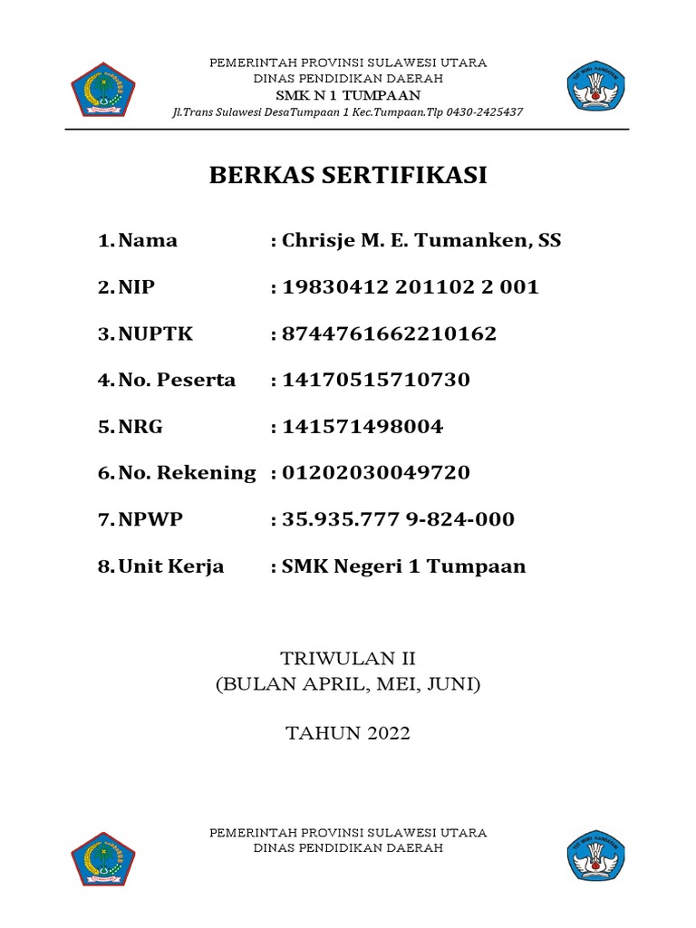 COVER Sertifikasi Guru | PDF