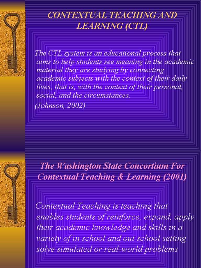 Contextual Teaching and Learning (CTL) | PDF