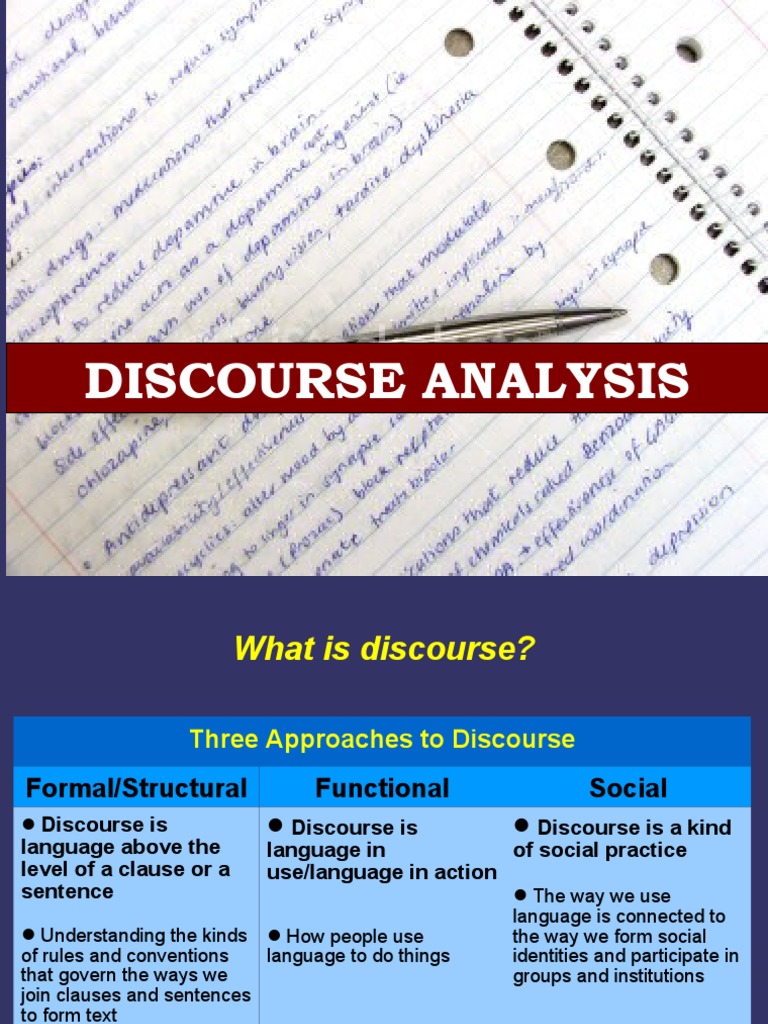 Discourse Analysis | PDF | Pronoun | Discourse