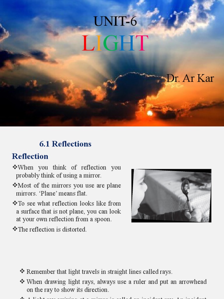 S2-2nd Edit Unit-6 (6.1 Reflection) | PDF | Mirror | Reflection (Physics)