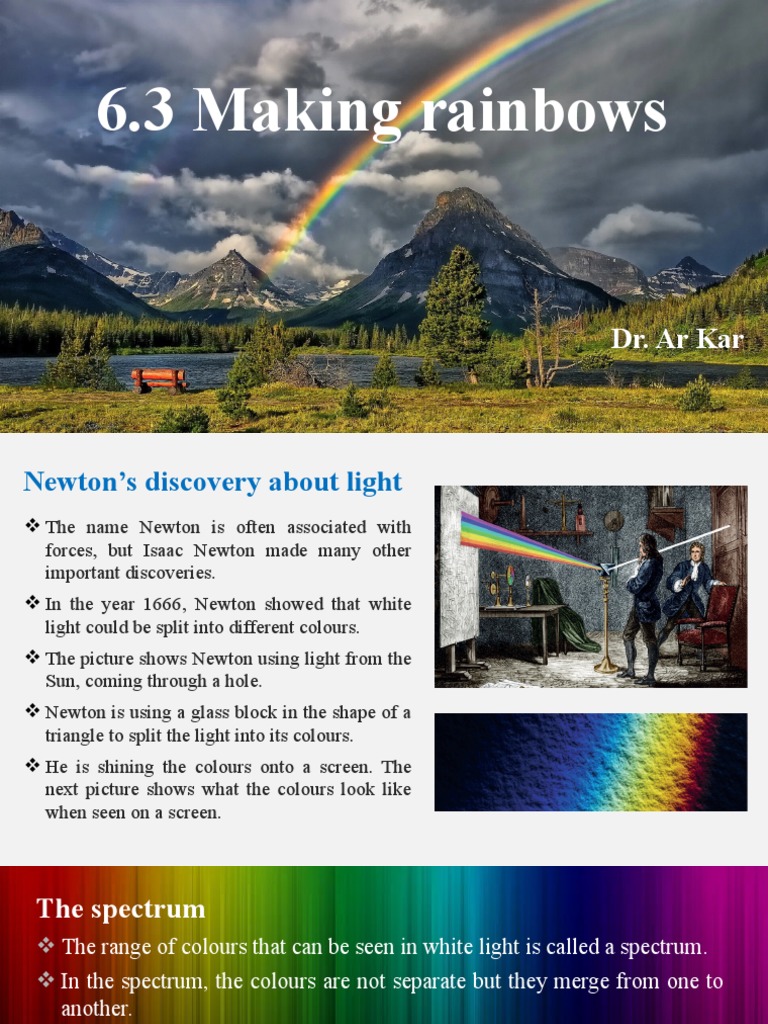 S2-2nd Edit Unit-6 (6.3 Making Rainbow) | PDF | Rainbow | Light